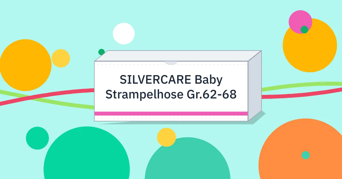 Symbolbild: Packung mit der Aufschrift SILVERCARE Baby Strampelhose Gr.62-68 (PZN 01110311) – Verfügbarkeit und Bezug in Apotheken in Frankfurt am Main