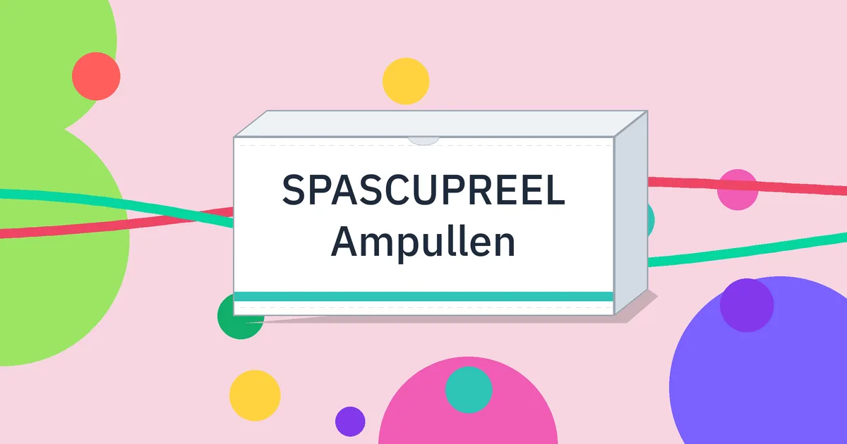 Symbolbild: Packung mit der Aufschrift SPASCUPREEL Ampullen (PZN 00951244) – Verfügbarkeit und Bezug in Apotheken in Frankfurt am Main