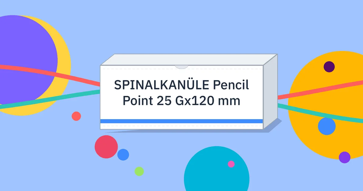 Symbolbild: Packung mit der Aufschrift SPINALKANÜLE Pencil Point 25 Gx120 mm (PZN 00995891) – Verfügbarkeit und Bezug in Apotheken in Frankfurt am Main