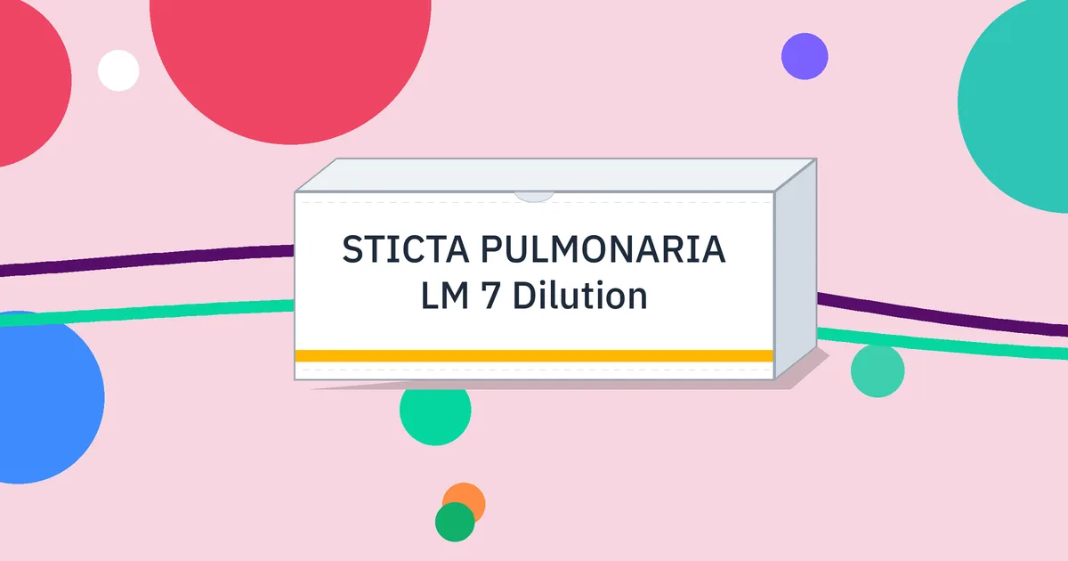 Symbolbild: Packung mit der Aufschrift STICTA PULMONARIA LM 7 Dilution (PZN 13200427) – Verfügbarkeit und Bezug in Apotheken in Frankfurt am Main