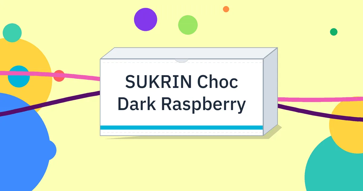 Symbolbild: Packung mit der Aufschrift SUKRIN Choc Dark Raspberry (PZN 18899188) – Verfügbarkeit und Bezug in Apotheken in Frankfurt am Main