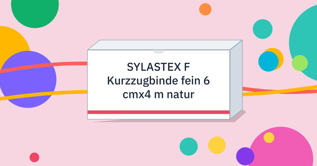 Symbolbild: Packung mit der Aufschrift SYLASTEX F Kurzzugbinde fein 6 cmx4 m natur (PZN 17176482) – Verfügbarkeit und Bezug in Apotheken in Frankfurt am Main