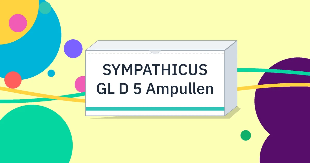 Symbolbild: Packung mit der Aufschrift SYMPATHICUS GL D 5 Ampullen (PZN 03658579) – Verfügbarkeit und Bezug in Apotheken in Frankfurt am Main