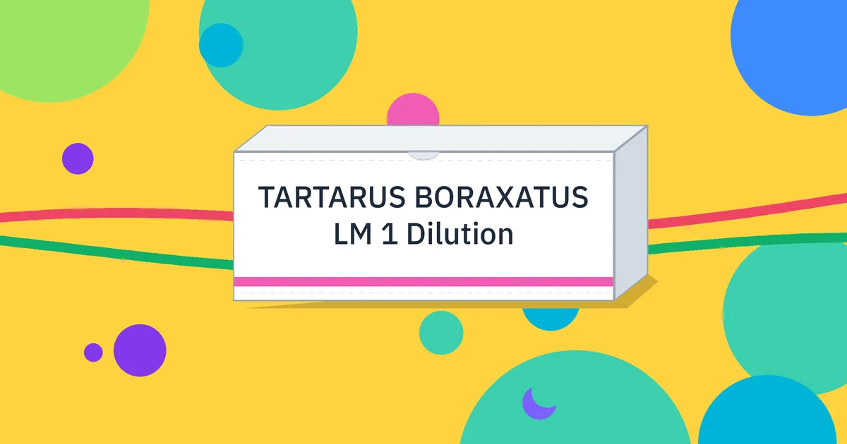 Symbolbild: Packung mit der Aufschrift TARTARUS BORAXATUS LM 1 Dilution (PZN 13214613) – Verfügbarkeit und Bezug in Apotheken in Frankfurt am Main