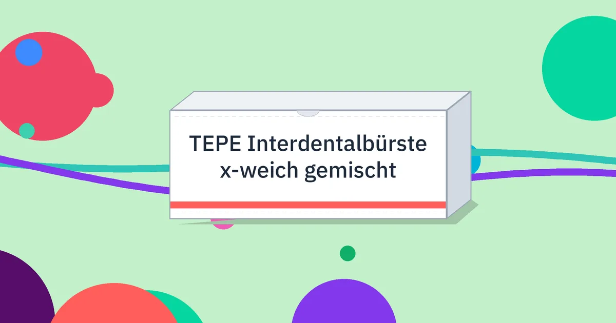 Symbolbild: Packung mit der Aufschrift TEPE Interdentalbürste x-weich gemischt (PZN 09724923) – Verfügbarkeit und Bezug in Apotheken in Frankfurt am Main