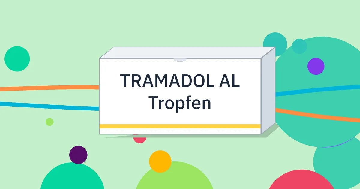 Symbolbild: Packung mit der Aufschrift TRAMADOL AL Tropfen (PZN 07493164) – Verfügbarkeit und Bezug in Apotheken in Frankfurt am Main