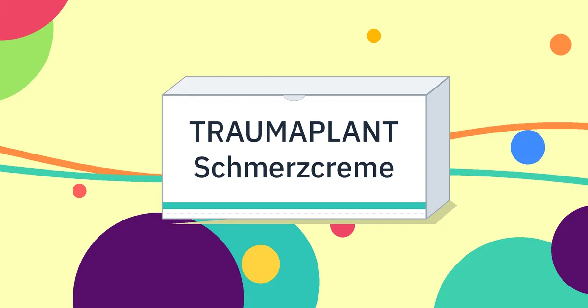 Symbolbild: Packung mit der Aufschrift TRAUMAPLANT Schmerzcreme (PZN 12421161) – Verfügbarkeit und Bezug in Apotheken in Frankfurt am Main