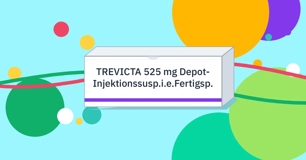 Symbolbild: Packung mit der Aufschrift TREVICTA 525 mg Depot-Injektionssusp.i.e.Fertigsp. (PZN 16123963) – Verfügbarkeit und Bezug in Apotheken in Frankfurt am Main