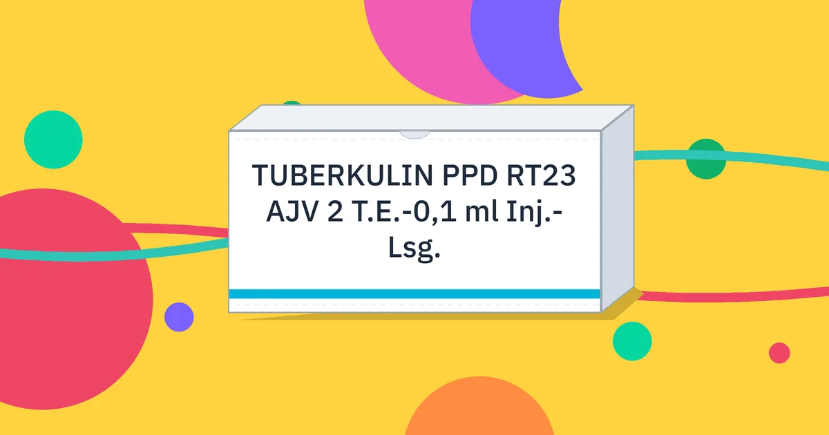 Symbolbild: Packung mit der Aufschrift TUBERKULIN PPD RT23 AJV 2 T.E.-0,1 ml Inj.-Lsg. (PZN 04528726) – Verfügbarkeit und Bezug in Apotheken in Frankfurt am Main
