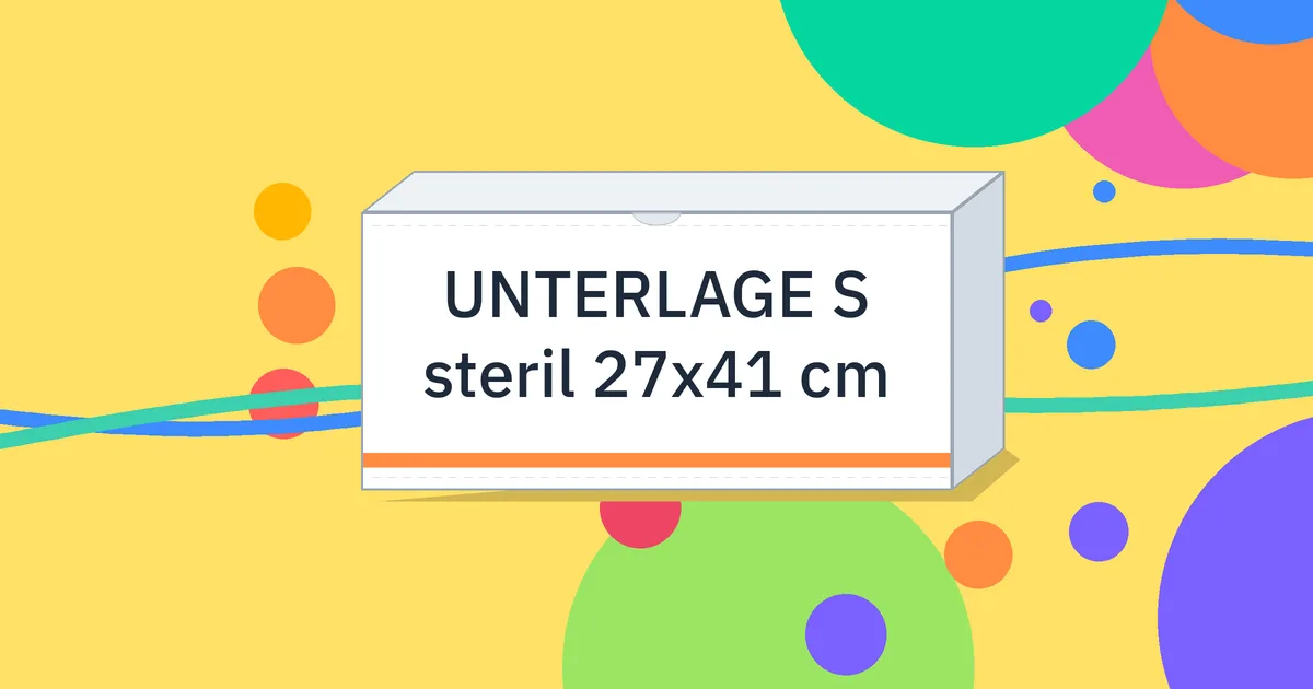 Symbolbild: Packung mit der Aufschrift UNTERLAGE S steril 27x41 cm (PZN 08848540) – Verfügbarkeit und Bezug in Apotheken in Frankfurt am Main