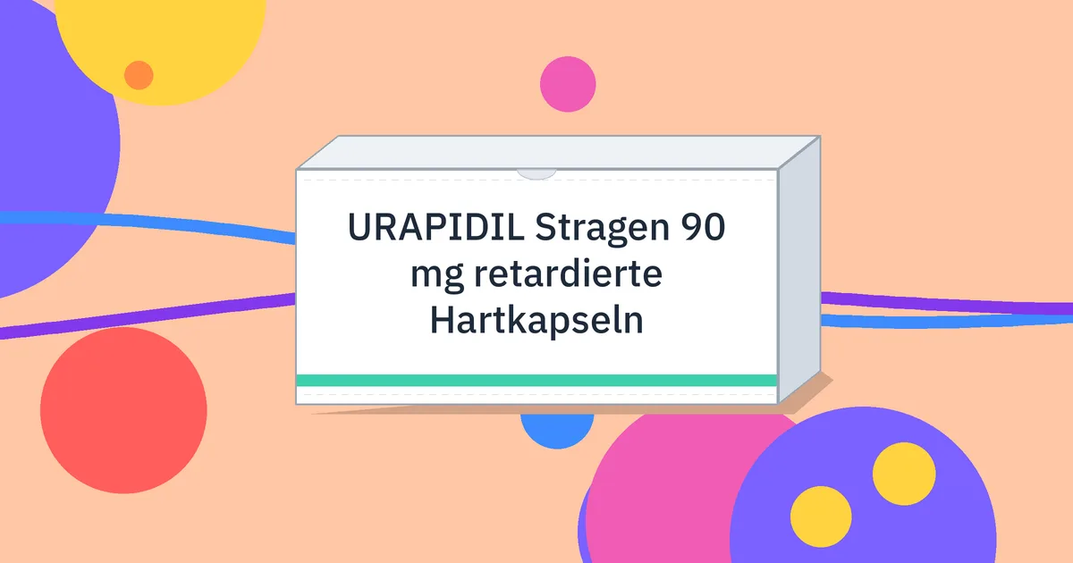 Symbolbild: Packung mit der Aufschrift URAPIDIL Stragen 90 mg retardierte Hartkapseln (PZN 11511040) – Verfügbarkeit und Bezug in Apotheken in Frankfurt am Main