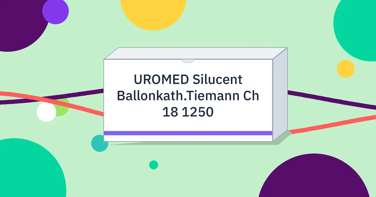 Symbolbild: Packung mit der Aufschrift UROMED Silucent Ballonkath.Tiemann Ch 18 1250 (PZN 13502068) – Verfügbarkeit und Bezug in Apotheken in Frankfurt am Main