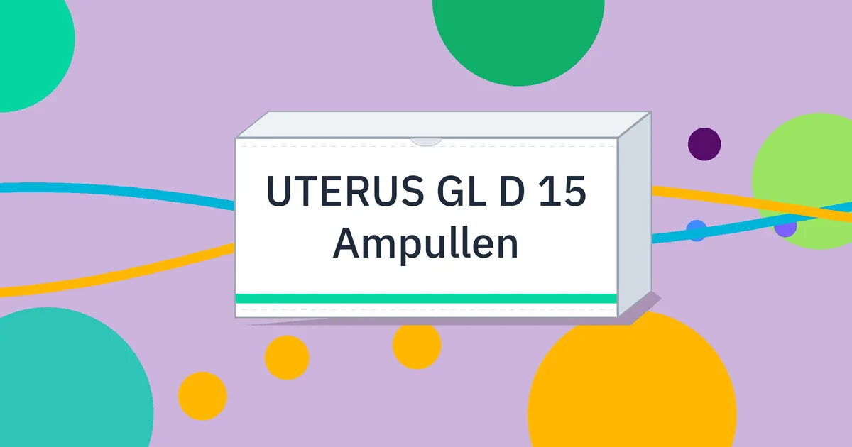Symbolbild: Packung mit der Aufschrift UTERUS GL D 15 Ampullen (PZN 03789413) – Verfügbarkeit und Bezug in Apotheken in Frankfurt am Main