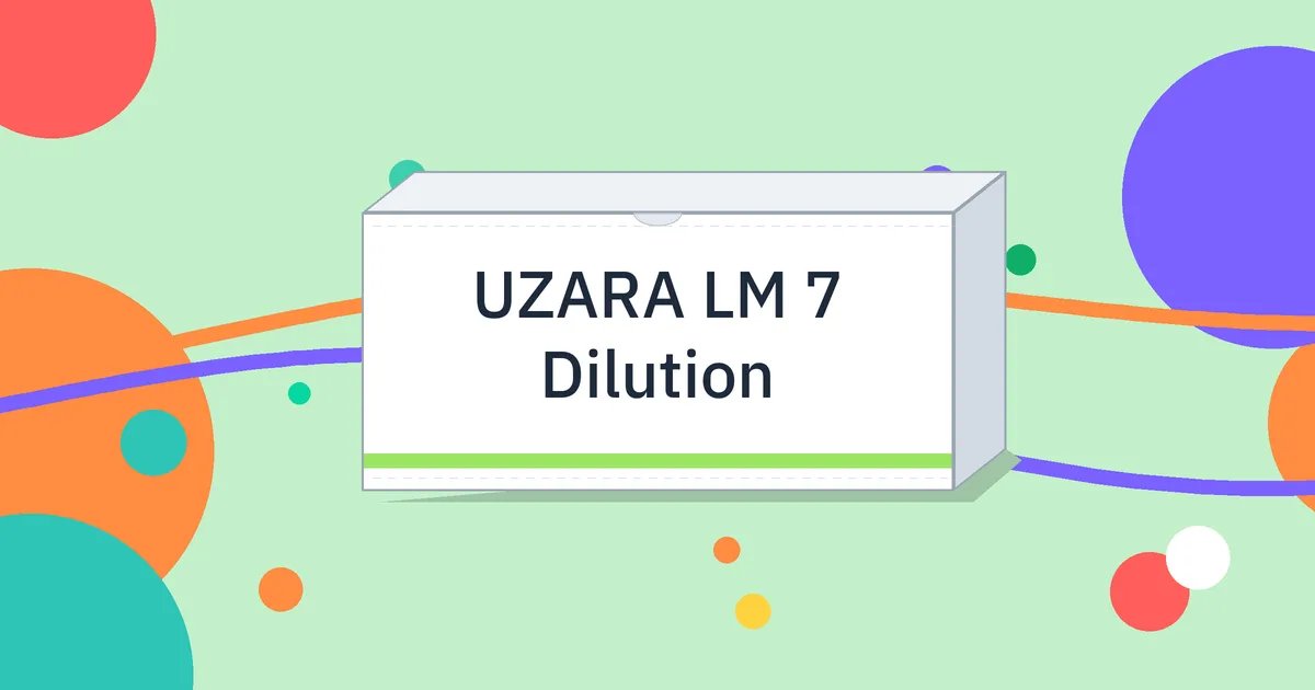 Symbolbild: Packung mit der Aufschrift UZARA LM 7 Dilution (PZN 13259768) – Verfügbarkeit und Bezug in Apotheken in Frankfurt am Main