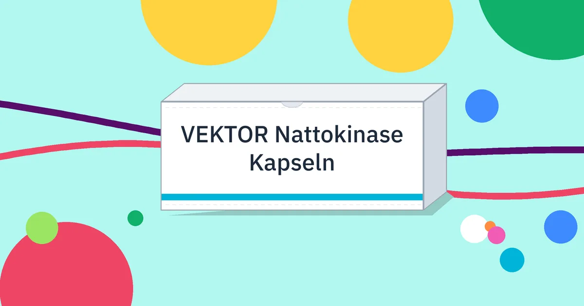 Symbolbild: Packung mit der Aufschrift VEKTOR Nattokinase Kapseln (PZN 20362981) – Verfügbarkeit und Bezug in Apotheken in Frankfurt am Main