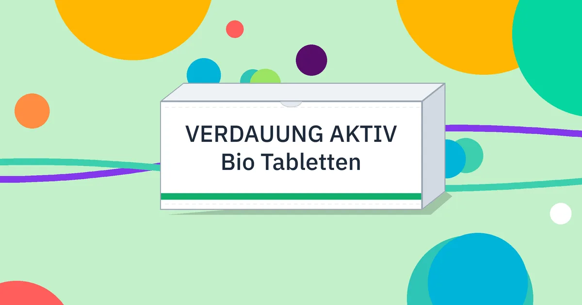 Symbolbild: Packung mit der Aufschrift VERDAUUNG AKTIV Bio Tabletten (PZN 20305003) – Verfügbarkeit und Bezug in Apotheken in Frankfurt am Main