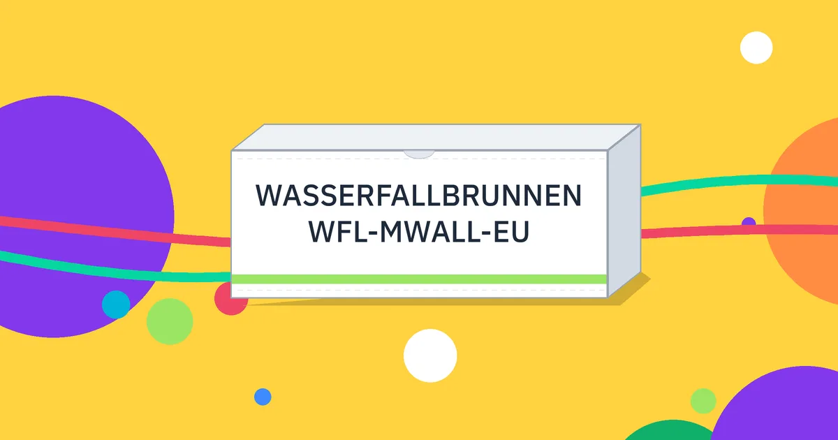 Symbolbild: Packung mit der Aufschrift WASSERFALLBRUNNEN WFL-MWALL-EU (PZN 09918142) – Verfügbarkeit und Bezug in Apotheken in Frankfurt am Main