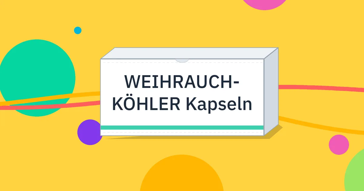 Symbolbild: Packung mit der Aufschrift WEIHRAUCH-KÖHLER Kapseln (PZN 14212326) – Verfügbarkeit und Bezug in Apotheken in Frankfurt am Main