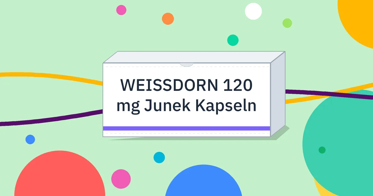 Symbolbild: Packung mit der Aufschrift WEISSDORN 120 mg Junek Kapseln (PZN 03510948) – Verfügbarkeit und Bezug in Apotheken in Frankfurt am Main