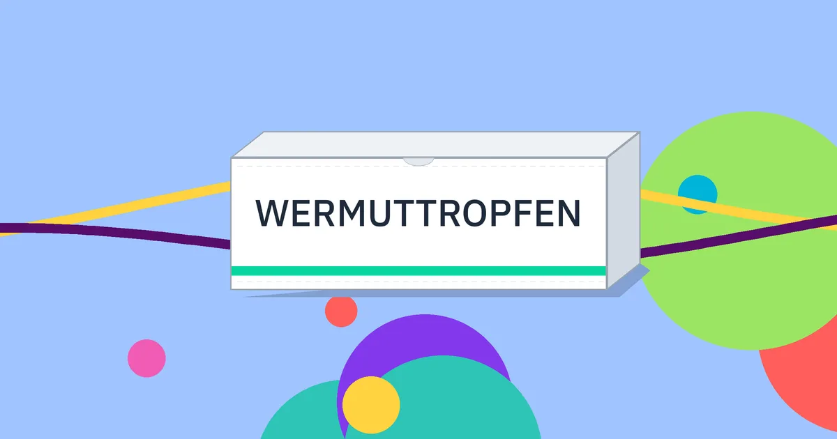 Symbolbild: Packung mit der Aufschrift WERMUTTROPFEN (PZN 10974737) – Verfügbarkeit und Bezug in Apotheken in Frankfurt am Main