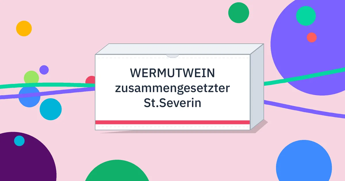 Symbolbild: Packung mit der Aufschrift WERMUTWEIN zusammengesetzter St.Severin (PZN 13980164) – Verfügbarkeit und Bezug in Apotheken in Frankfurt am Main