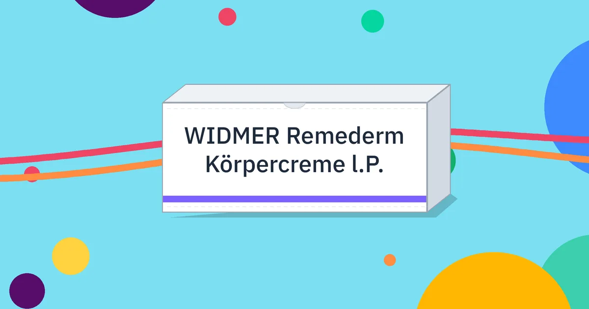 Symbolbild: Packung mit der Aufschrift WIDMER Remederm Körpercreme l.P. (PZN 04043070) – Verfügbarkeit und Bezug in Apotheken in Frankfurt am Main