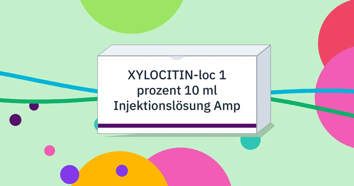 Symbolbild: Packung mit der Aufschrift XYLOCITIN-loc 1 prozent 10 ml Injektionslösung Amp (PZN 00064135) – Verfügbarkeit und Bezug in Apotheken in Frankfurt am Main