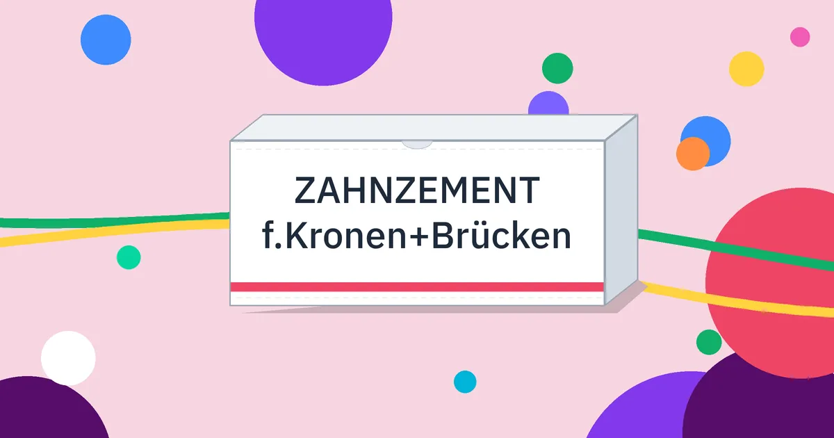 Symbolbild: Packung mit der Aufschrift ZAHNZEMENT f.Kronen+Brücken (PZN 03149926) – Verfügbarkeit und Bezug in Apotheken in Frankfurt am Main