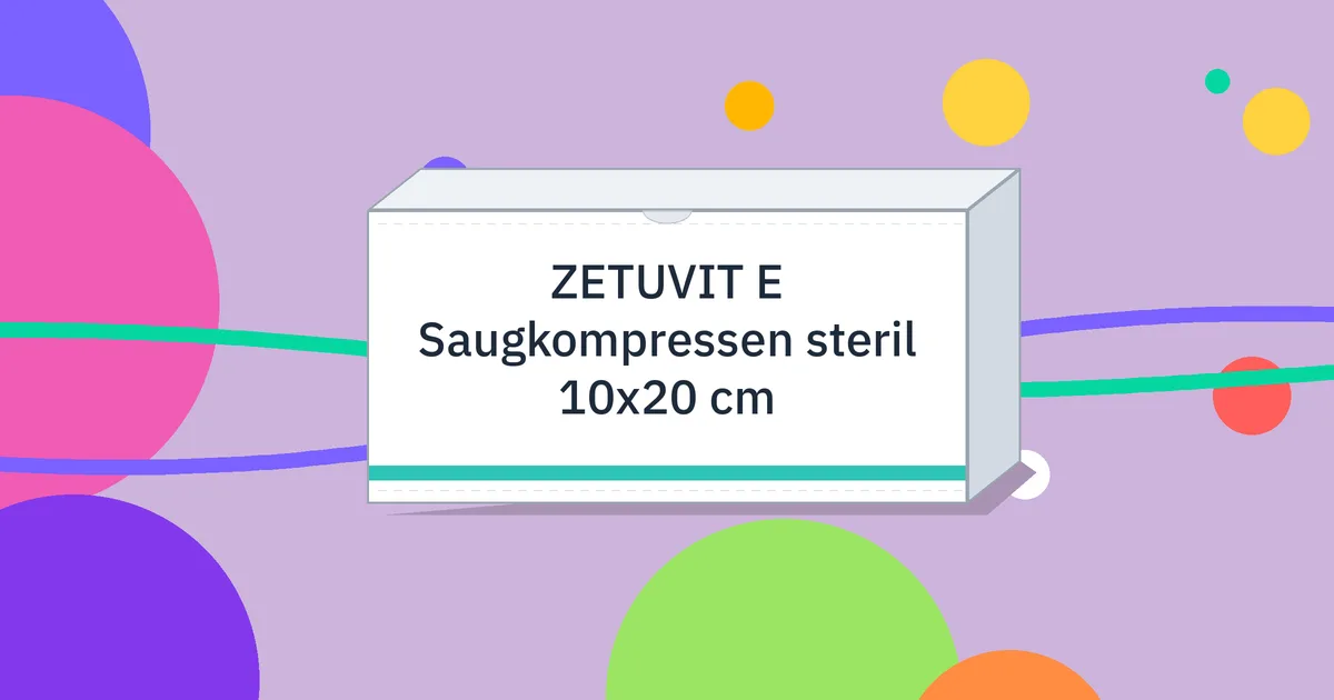 Symbolbild: Packung mit der Aufschrift ZETUVIT E Saugkompressen steril 10x20 cm (PZN 19997473) – Verfügbarkeit und Bezug in Apotheken in Frankfurt am Main