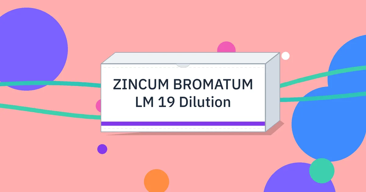 Symbolbild: Packung mit der Aufschrift ZINCUM BROMATUM LM 19 Dilution (PZN 13291542) – Verfügbarkeit und Bezug in Apotheken in Frankfurt am Main