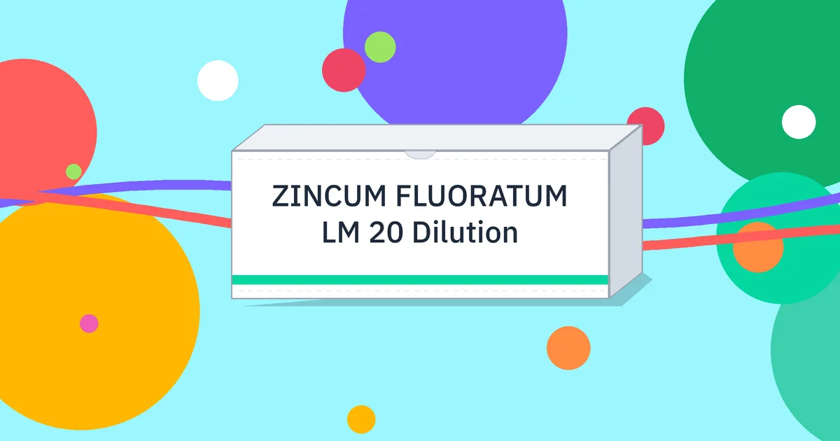 Symbolbild: Packung mit der Aufschrift ZINCUM FLUORATUM LM 20 Dilution (PZN 13293357) – Verfügbarkeit und Bezug in Apotheken in Frankfurt am Main