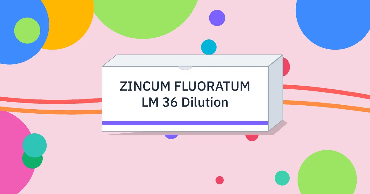 Symbolbild: Packung mit der Aufschrift ZINCUM FLUORATUM LM 36 Dilution (PZN 13293624) – Verfügbarkeit und Bezug in Apotheken in Frankfurt am Main