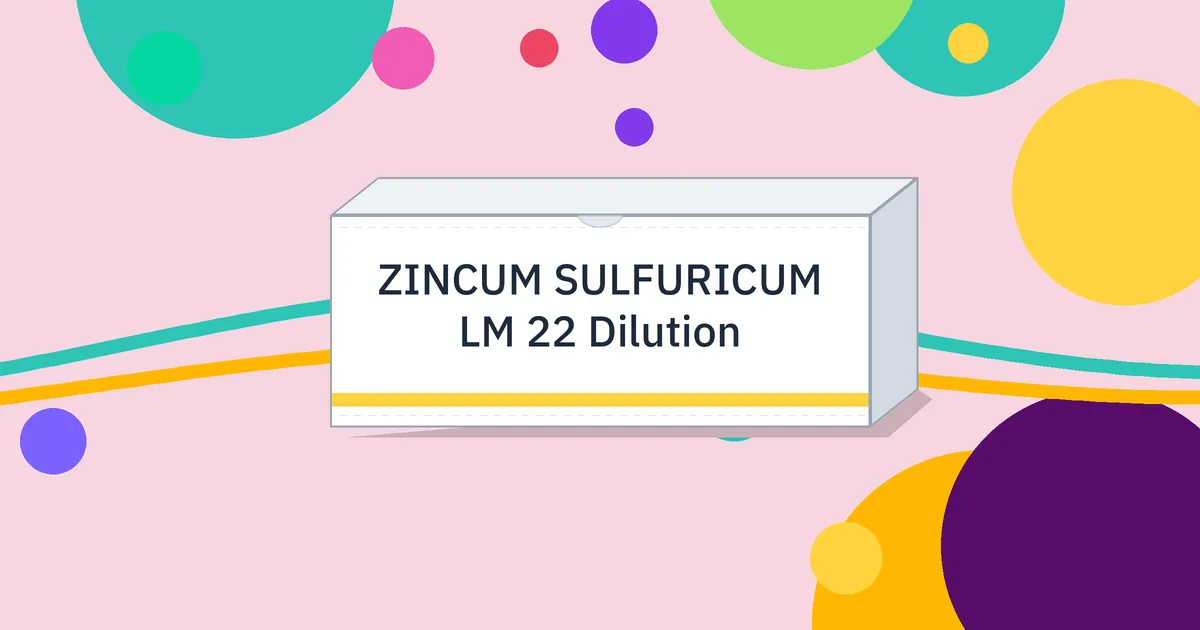 Symbolbild: Packung mit der Aufschrift ZINCUM SULFURICUM LM 22 Dilution (PZN 13300293) – Verfügbarkeit und Bezug in Apotheken in Frankfurt am Main