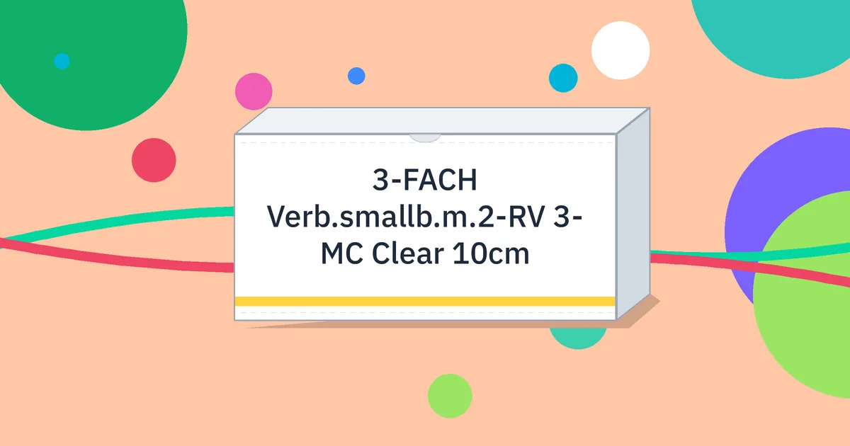 Symbolbild: Packung mit der Aufschrift 3-FACH Verb.smallb.m.2-RV 3-MC Clear 10cm (PZN 18499023) – Verfügbarkeit und Bezug in Apotheken in Frankfurt am Main