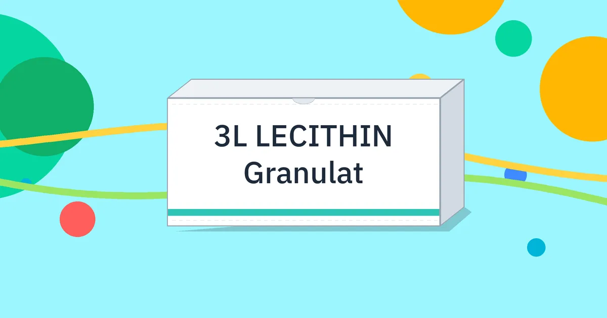 Symbolbild: Packung mit der Aufschrift 3L LECITHIN Granulat (PZN 00692713) – Verfügbarkeit und Bezug in Apotheken in Frankfurt am Main