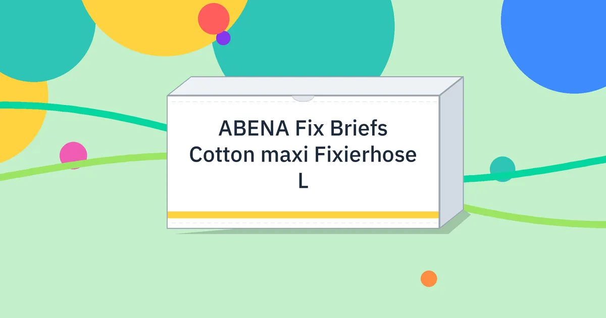 Symbolbild: Packung mit der Aufschrift ABENA Fix Briefs Cotton maxi Fixierhose L (PZN 18161005) – Verfügbarkeit und Bezug in Apotheken in Frankfurt am Main
