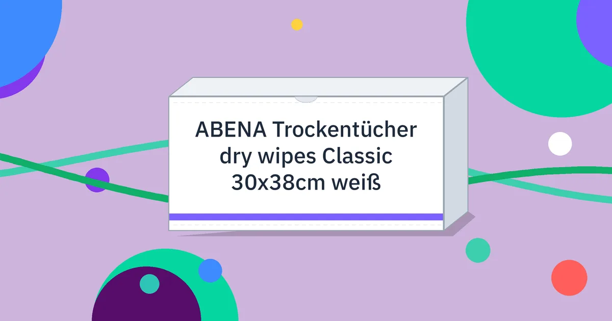 Symbolbild: Packung mit der Aufschrift ABENA Trockentücher dry wipes Classic 30x38cm weiß (PZN 19116018) – Verfügbarkeit und Bezug in Apotheken in Frankfurt am Main