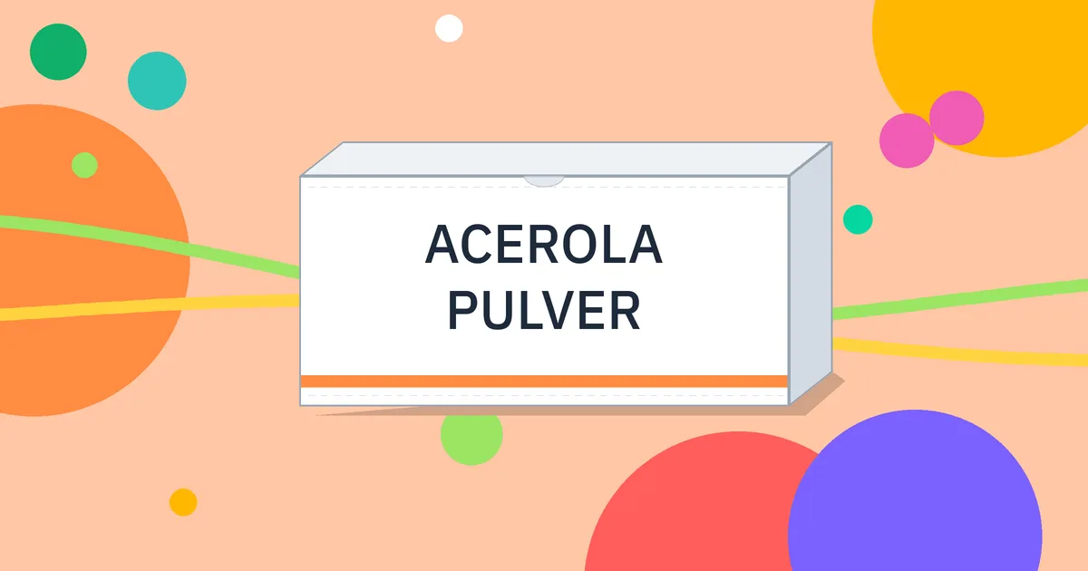 Symbolbild: Packung mit der Aufschrift ACEROLA PULVER (PZN 00122884) – Verfügbarkeit und Bezug in Apotheken in Frankfurt am Main