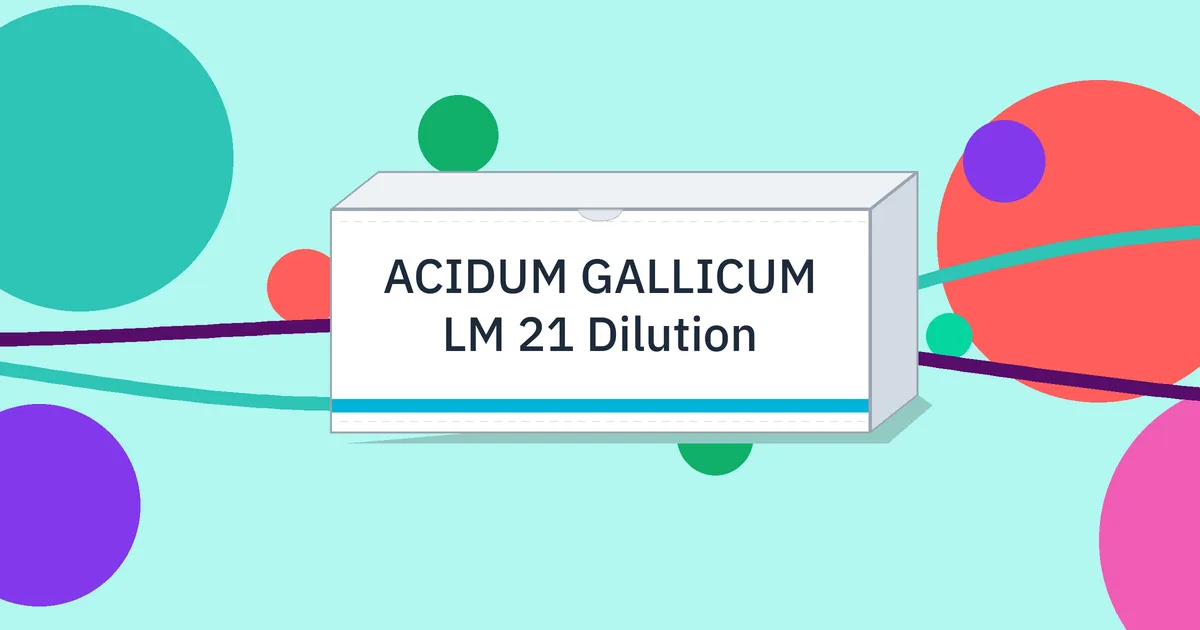 Symbolbild: Packung mit der Aufschrift ACIDUM GALLICUM LM 21 Dilution (PZN 13275738) – Verfügbarkeit und Bezug in Apotheken in Frankfurt am Main