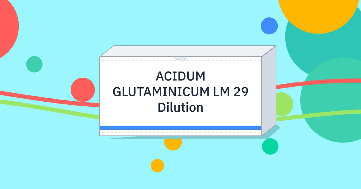 Symbolbild: Packung mit der Aufschrift ACIDUM GLUTAMINICUM LM 29 Dilution (PZN 13276838) – Verfügbarkeit und Bezug in Apotheken in Frankfurt am Main