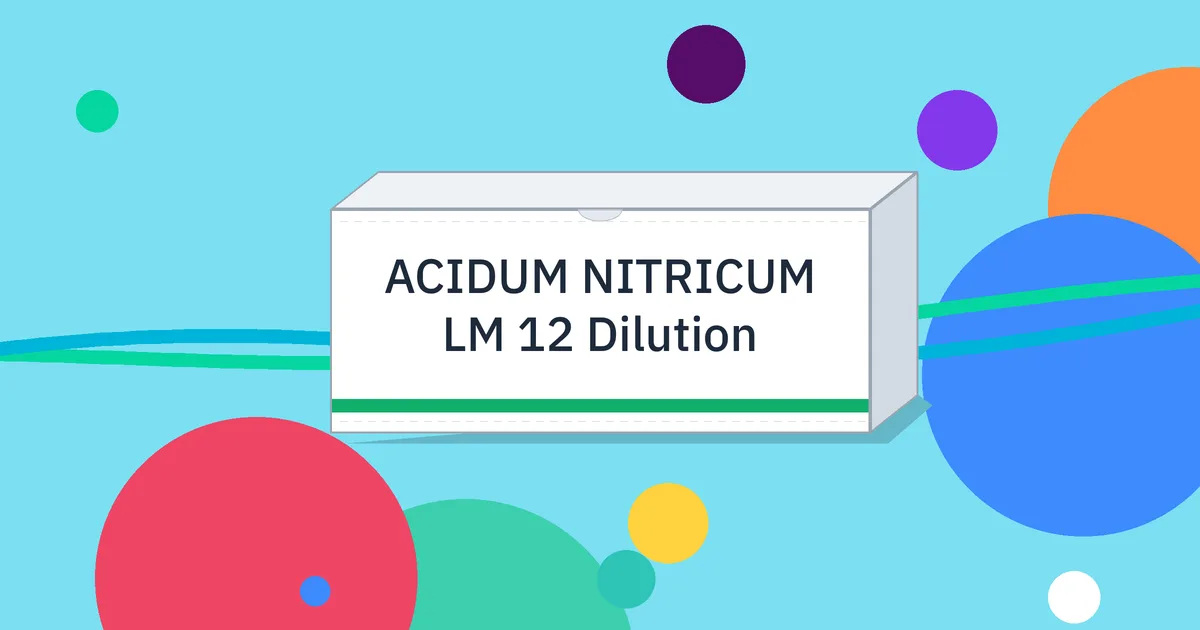 Symbolbild: Packung mit der Aufschrift ACIDUM NITRICUM LM 12 Dilution (PZN 07538518) – Verfügbarkeit und Bezug in Apotheken in Frankfurt am Main
