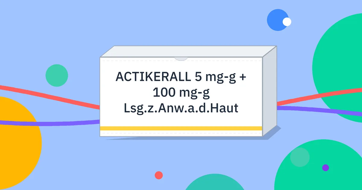 Symbolbild: Packung mit der Aufschrift ACTIKERALL 5 mg-g + 100 mg-g Lsg.z.Anw.a.d.Haut (PZN 02253917) – Verfügbarkeit und Bezug in Apotheken in Frankfurt am Main