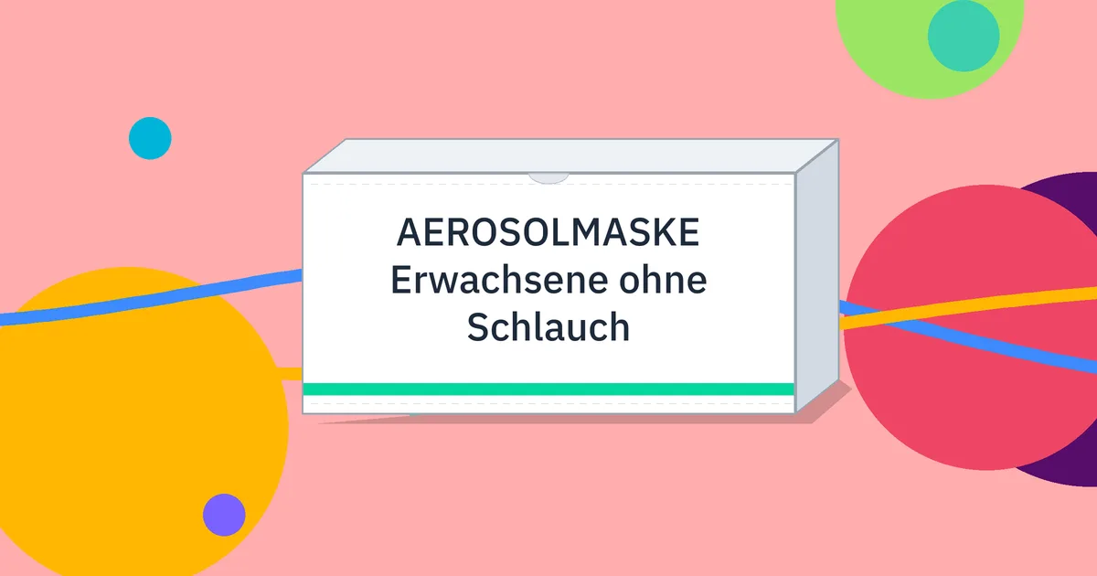 Symbolbild: Packung mit der Aufschrift AEROSOLMASKE Erwachsene ohne Schlauch (PZN 04416039) – Verfügbarkeit und Bezug in Apotheken in Frankfurt am Main