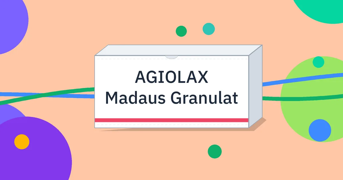 Symbolbild: Packung mit der Aufschrift AGIOLAX Madaus Granulat (PZN 11548103) – Verfügbarkeit und Bezug in Apotheken in Frankfurt am Main