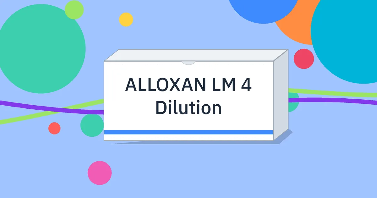 Symbolbild: Packung mit der Aufschrift ALLOXAN LM 4 Dilution (PZN 13311925) – Verfügbarkeit und Bezug in Apotheken in Frankfurt am Main