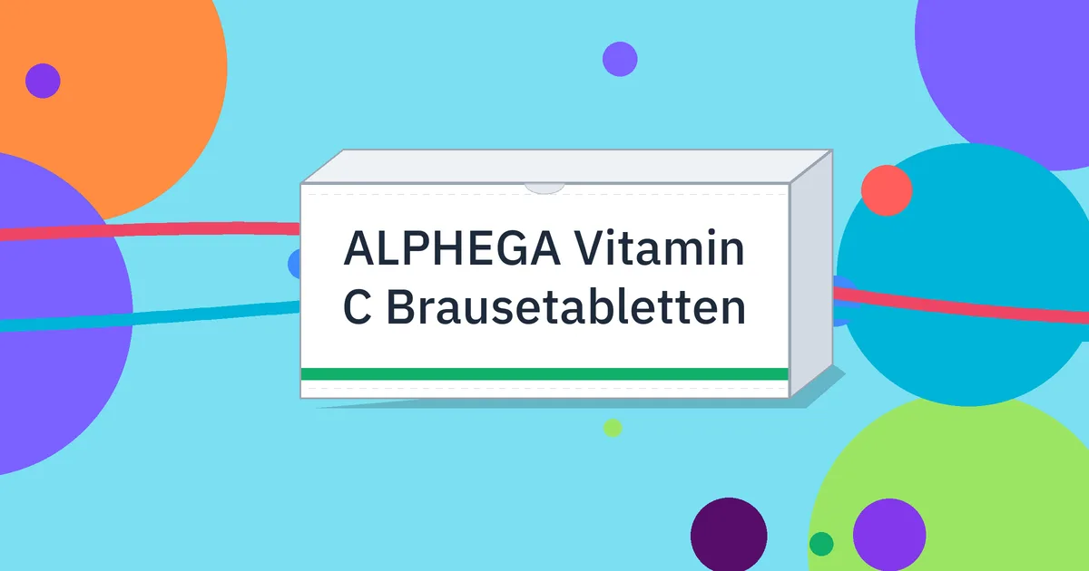 Symbolbild: Packung mit der Aufschrift ALPHEGA Vitamin C Brausetabletten (PZN 18879375) – Verfügbarkeit und Bezug in Apotheken in Frankfurt am Main