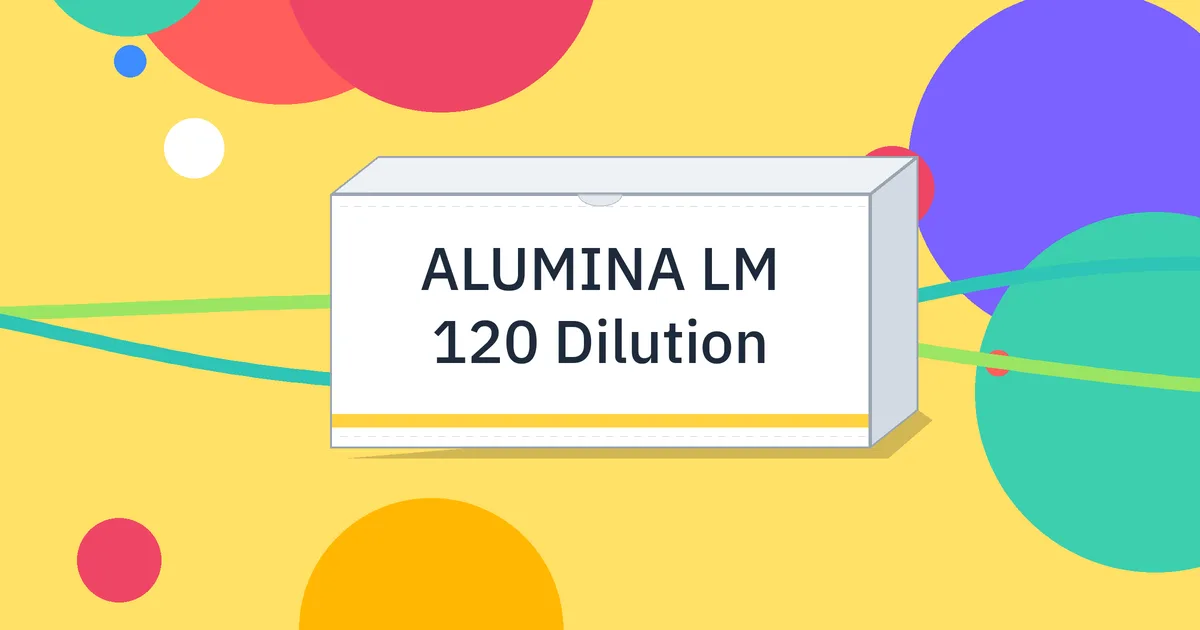 Symbolbild: Packung mit der Aufschrift ALUMINA LM 120 Dilution (PZN 12758742) – Verfügbarkeit und Bezug in Apotheken in Frankfurt am Main