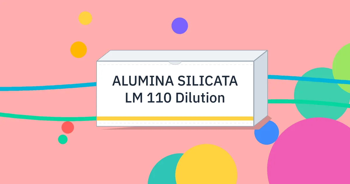 Symbolbild: Packung mit der Aufschrift ALUMINA SILICATA LM 110 Dilution (PZN 12759204) – Verfügbarkeit und Bezug in Apotheken in Frankfurt am Main