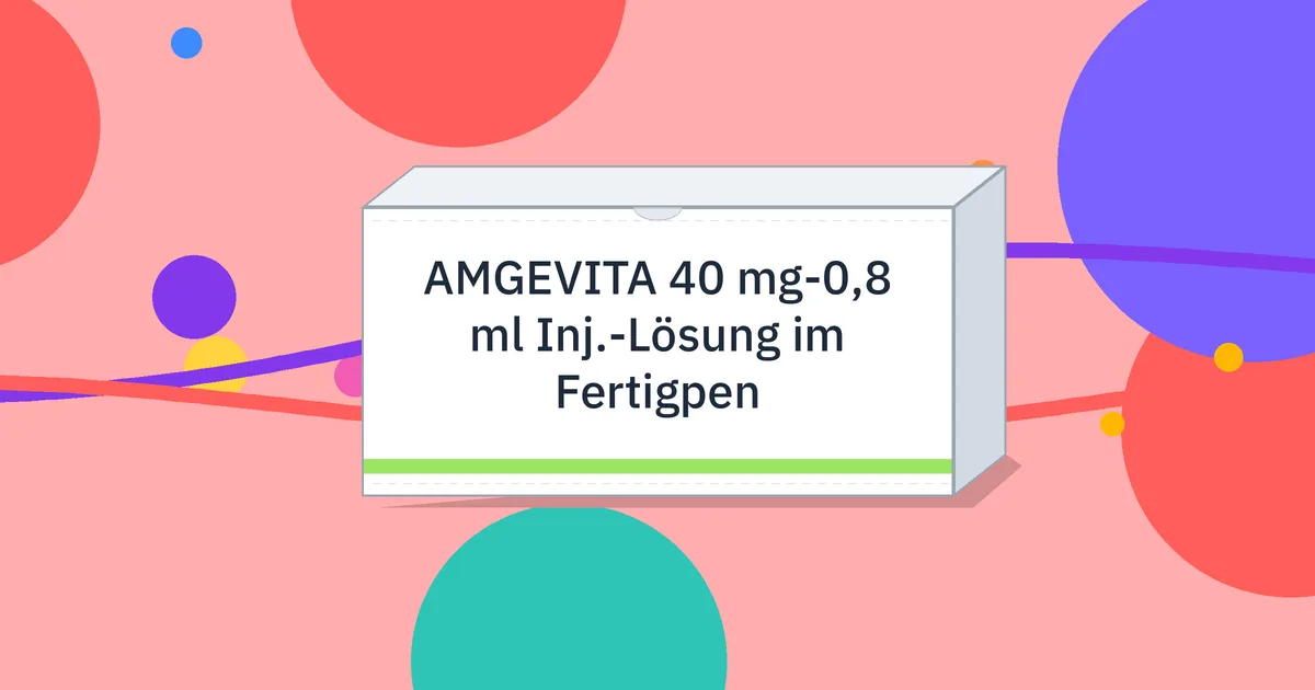 Symbolbild: Packung mit der Aufschrift AMGEVITA 40 mg-0,8 ml Inj.-Lösung im Fertigpen (PZN 17604386) – Verfügbarkeit und Bezug in Apotheken in Frankfurt am Main