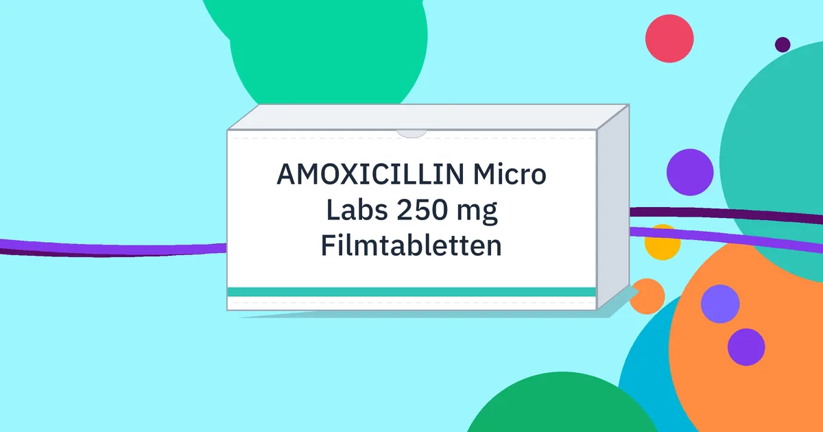 Symbolbild: Packung mit der Aufschrift AMOXICILLIN Micro Labs 250 mg Filmtabletten (PZN 12725228) – Verfügbarkeit und Bezug in Apotheken in Frankfurt am Main